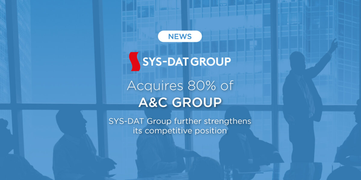 SYS-DAT Group acquires 80% of A&C Group, a cuneo-based company specialized in services for small ...